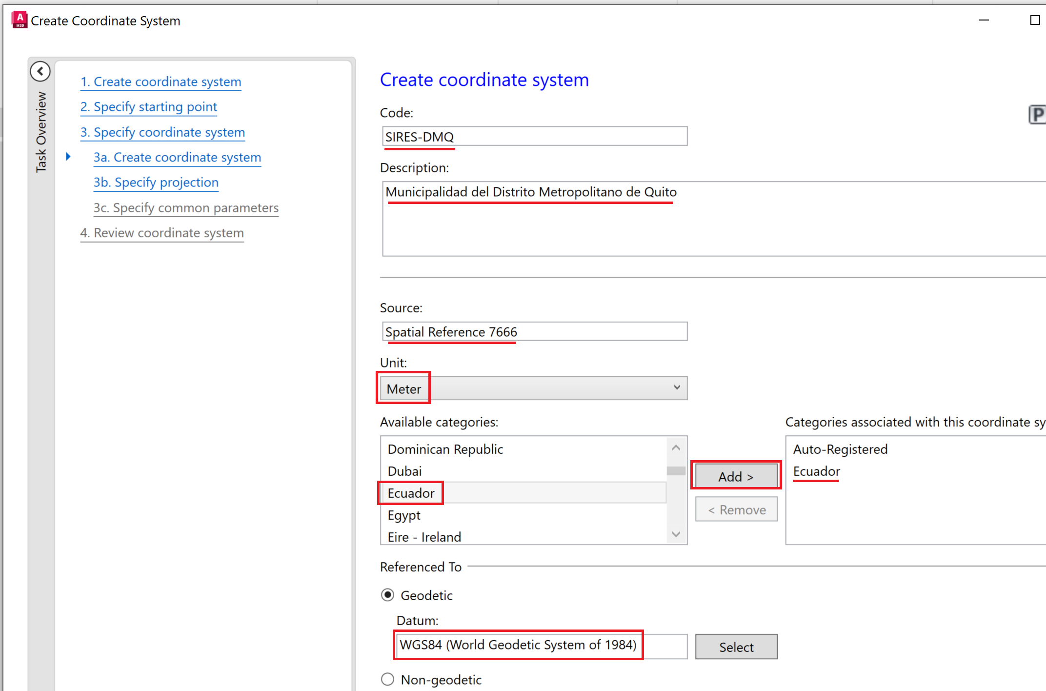 Solucionado: Crear sistema de coordenadas SIRES DMQ- TMQ - Autodesk Community