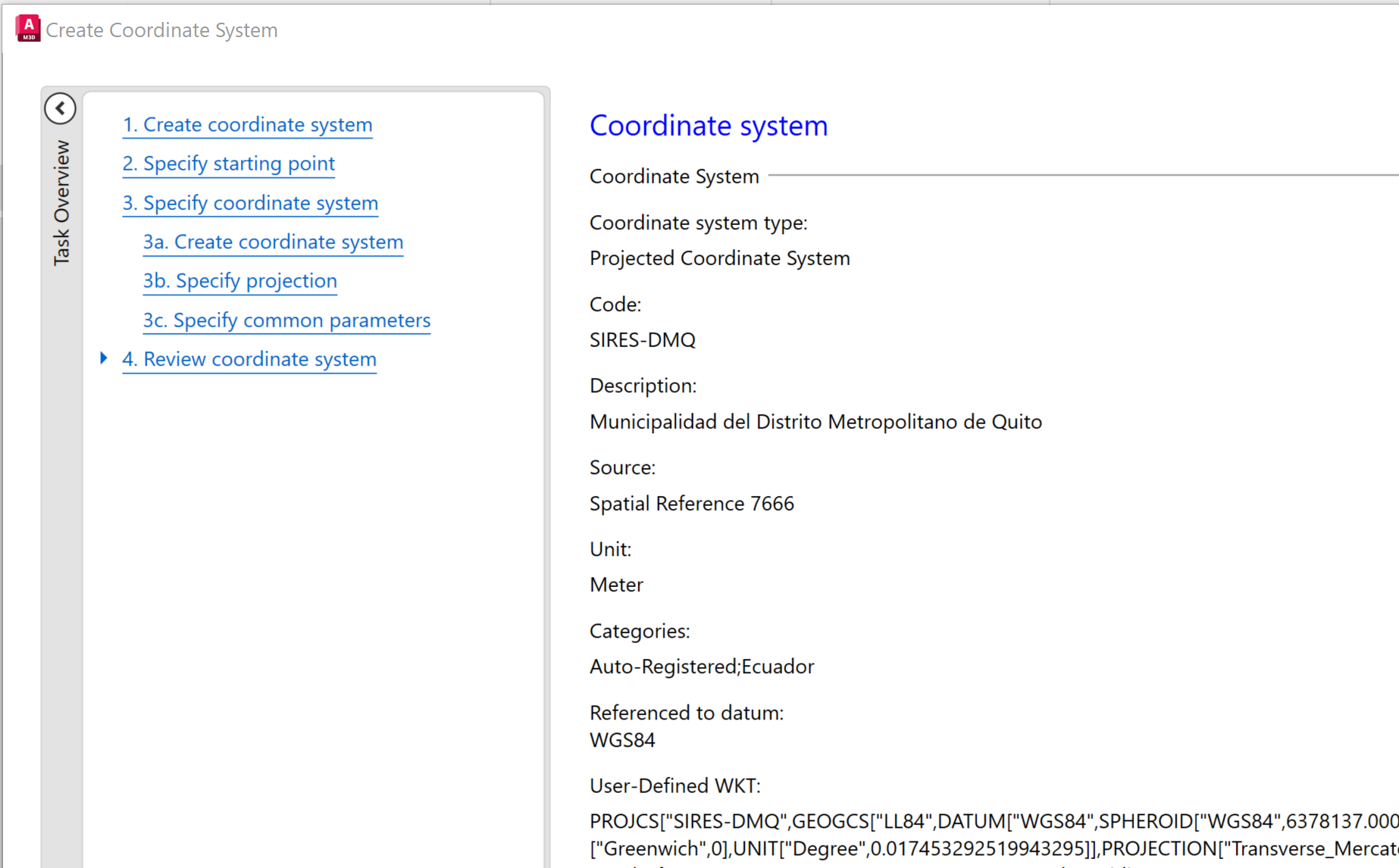 Solucionado: Crear sistema de coordenadas SIRES DMQ- TMQ - Autodesk Community