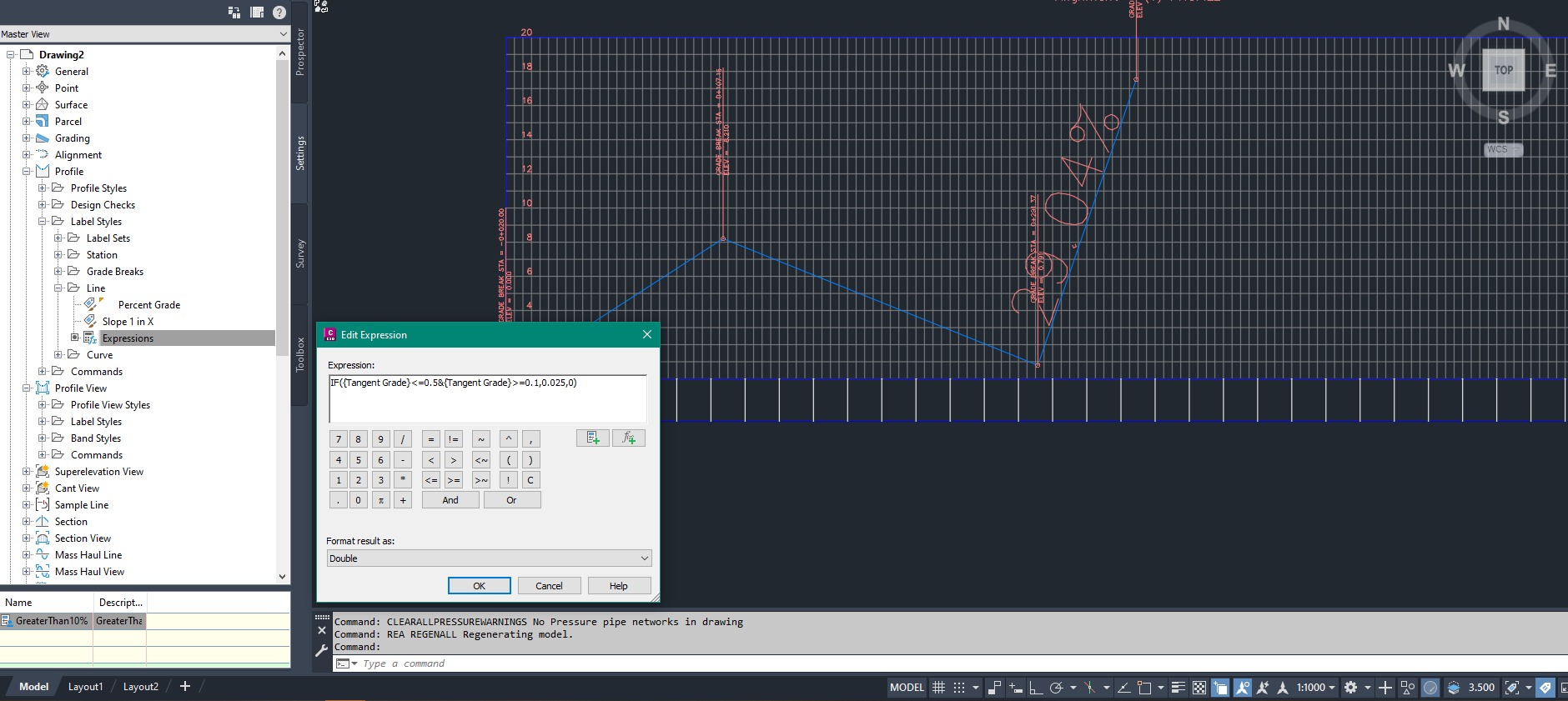 Profile Grade Labels Tangent Grade >10% ONLY - Autodesk Community