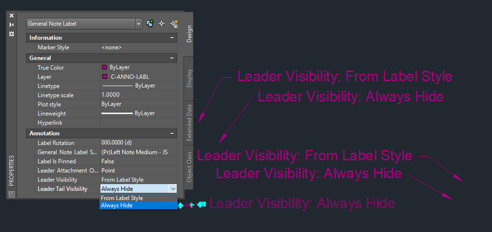 Solved: Label leader tail removal - Autodesk Community