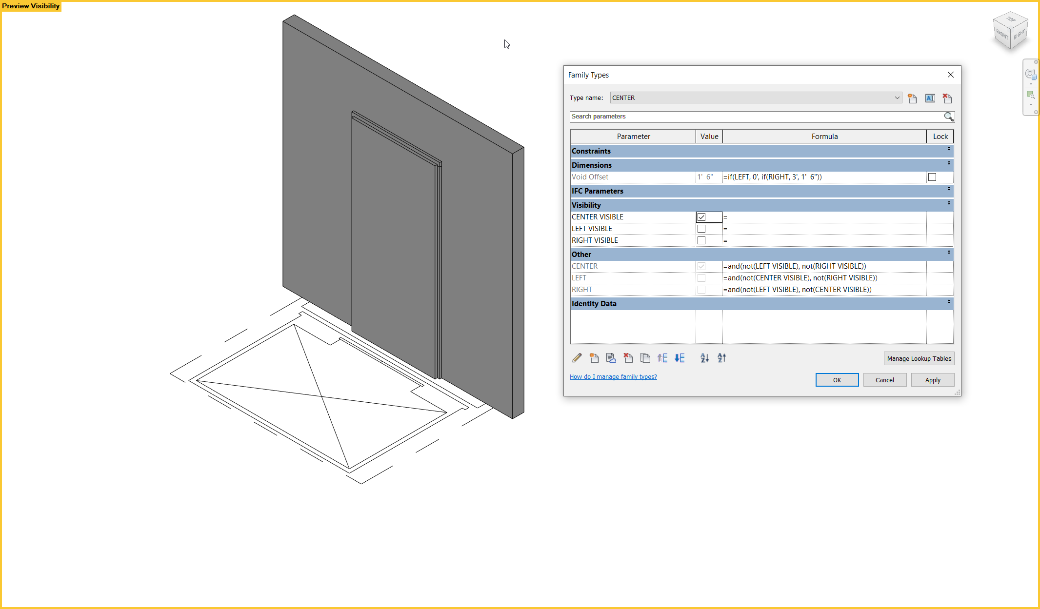 Nested Family help - Voids for a door not turning off with on/off toggles - Autodesk Community