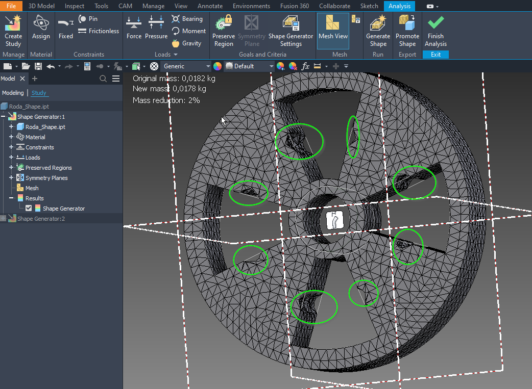 Solucionado: Eu não consigo gerar uma superfície com o shape generator ...