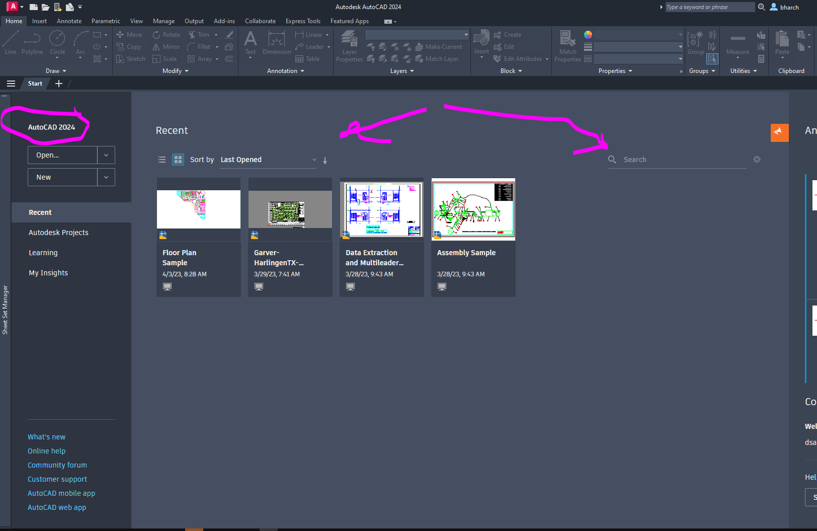 2024 Start tab thumbnails very small - Autodesk Community