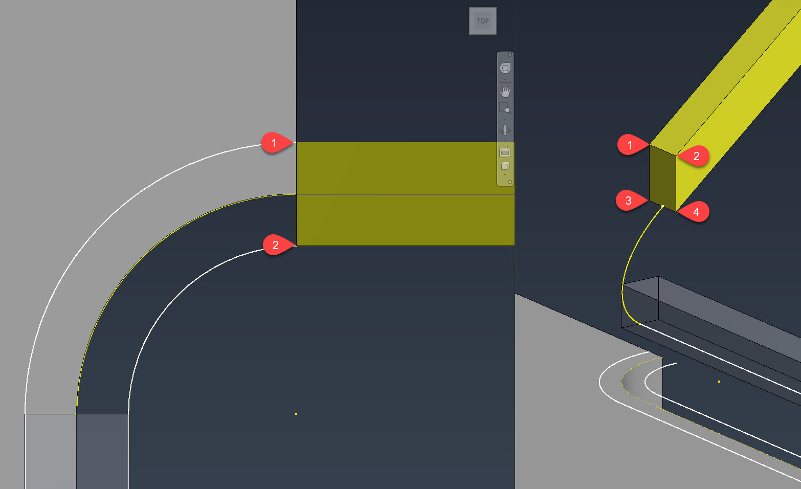 Sweep along 3dpath wreathed handrail align through bend - Autodesk ...