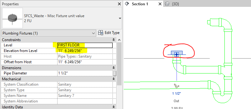Revit plumbing family (non hosted) not copying floor to floor correctly ...