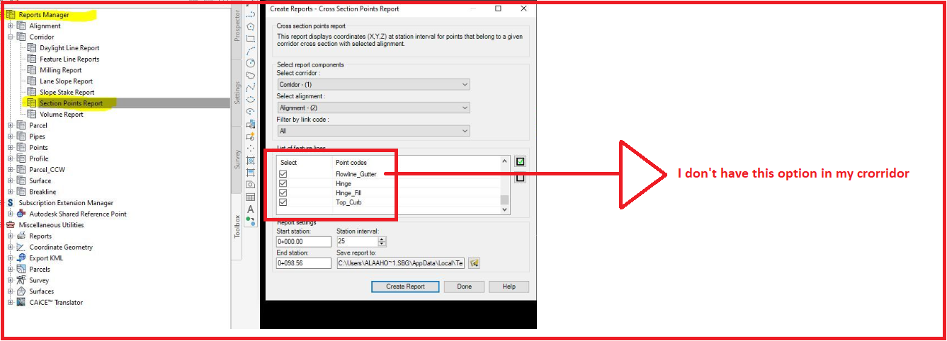 Solved: Extract ground points section to model or file like land does. - Autodesk Community