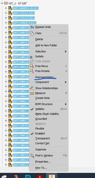 Solved: Activate representation view in all subassemblies - Autodesk Community