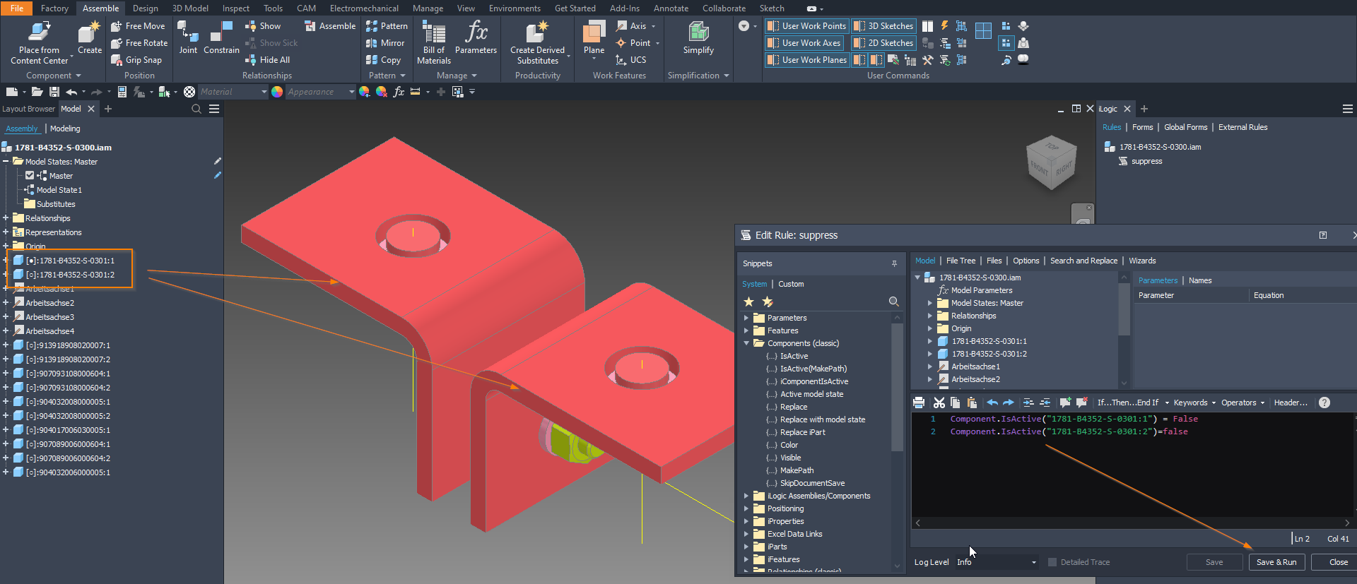 Solved Suppressed Assemblies And Parts Showing Up In Bill Of Materials Autodesk Community 