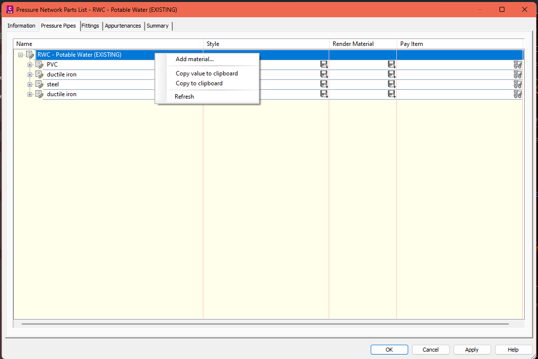Pressure Network Sizes - Autodesk Community