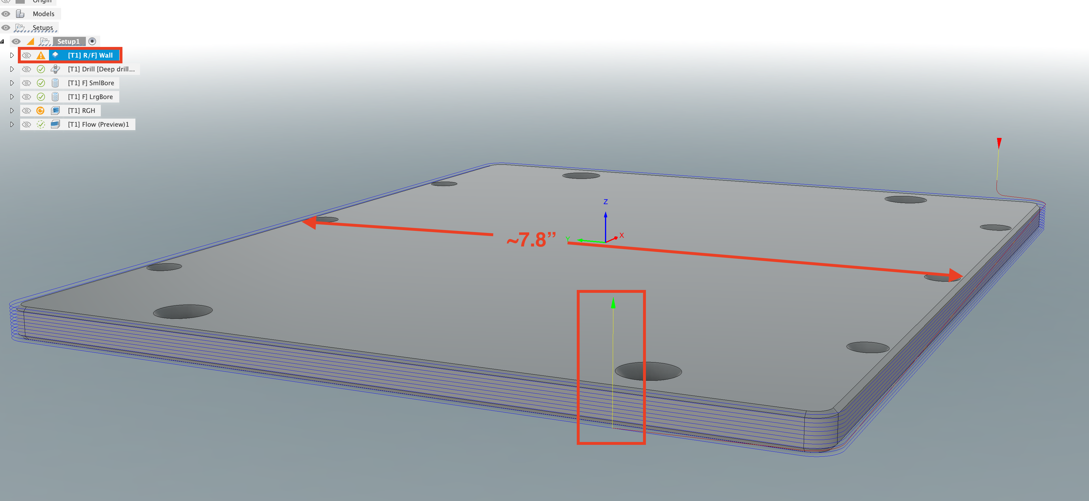2D Contour: More finishing overlap than specified/tangential fragment ...