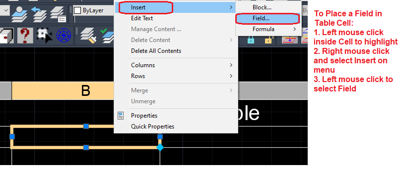 Solved: Link fields to table cells - Autodesk Community