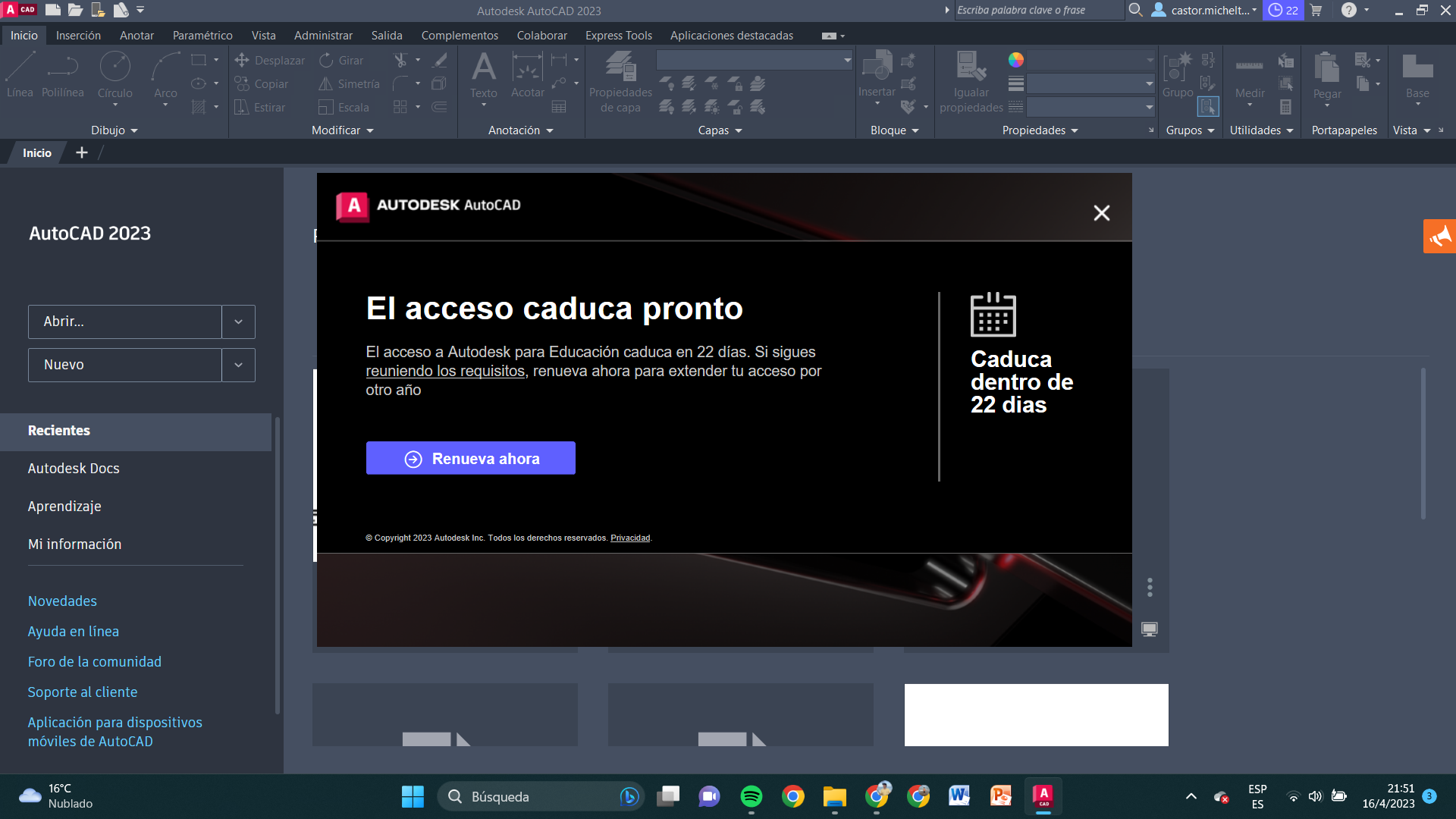 Renovación de Licencia en Autocad - Autodesk Community