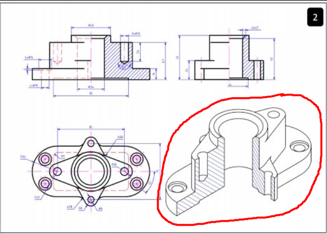 3D partial half section view - Autodesk Community