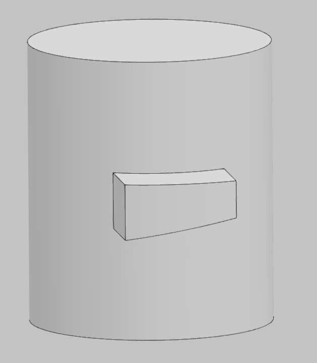 Solved: Inventor 2024: How to extrude a boss from the curved surface of a cylinder so that the ...
