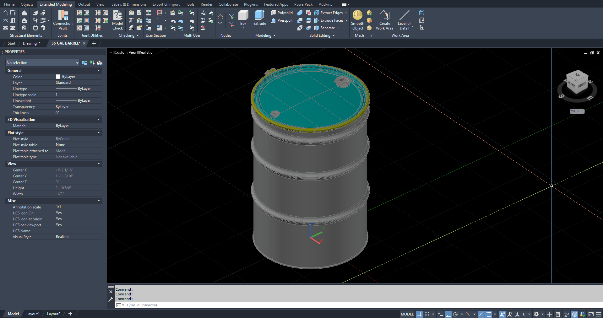 3D partial half section view - Autodesk Community