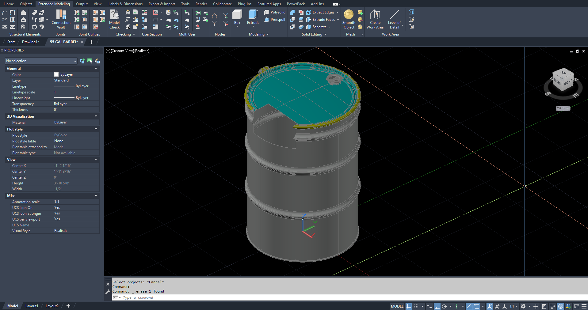 3D partial half section view - Autodesk Community