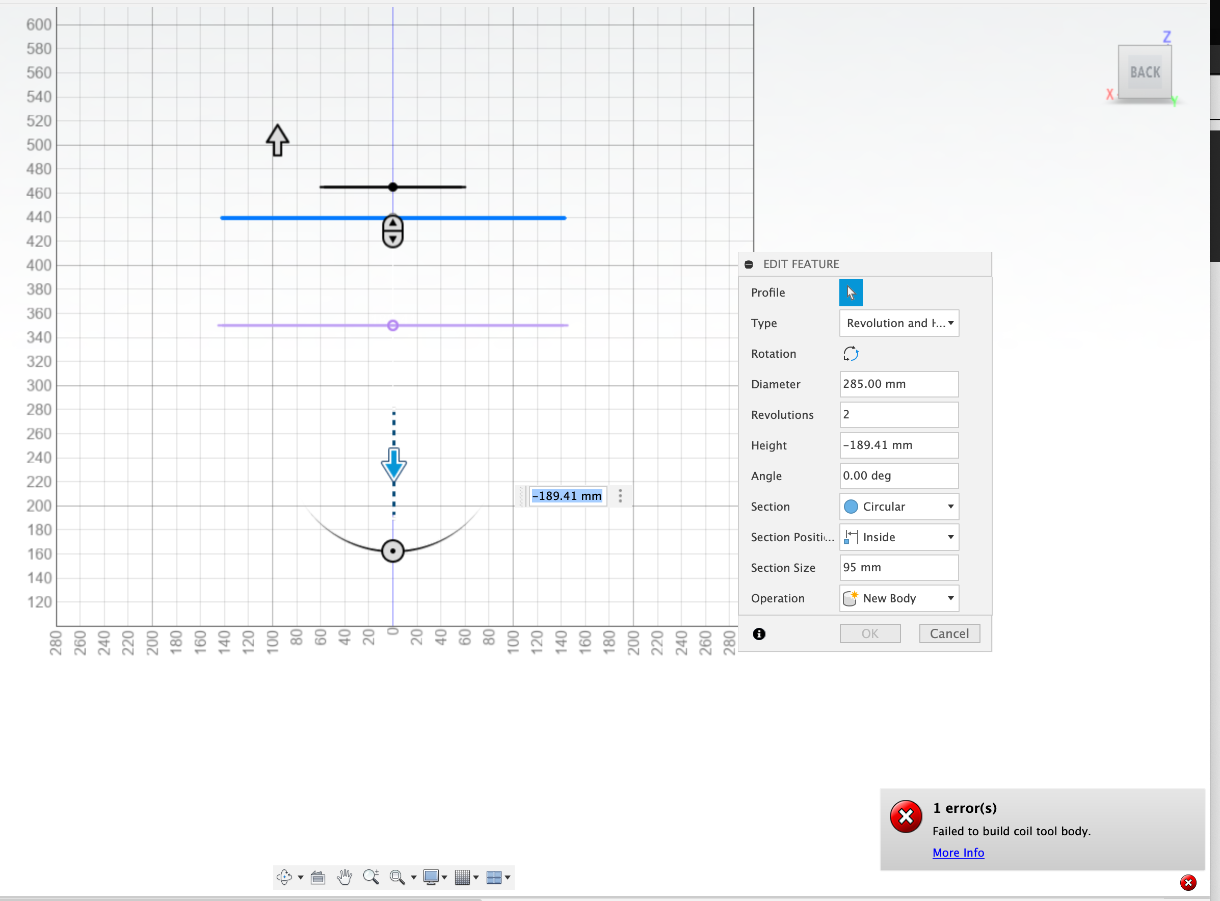 Solved: Round coil won't over lap but others will? - Autodesk Community