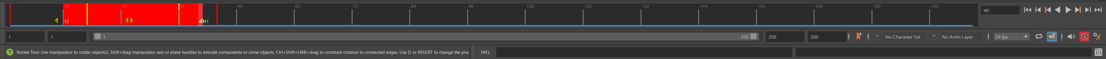 Please highlight the selected range in both the Graph Editor and the Time slider. - Autodesk ...