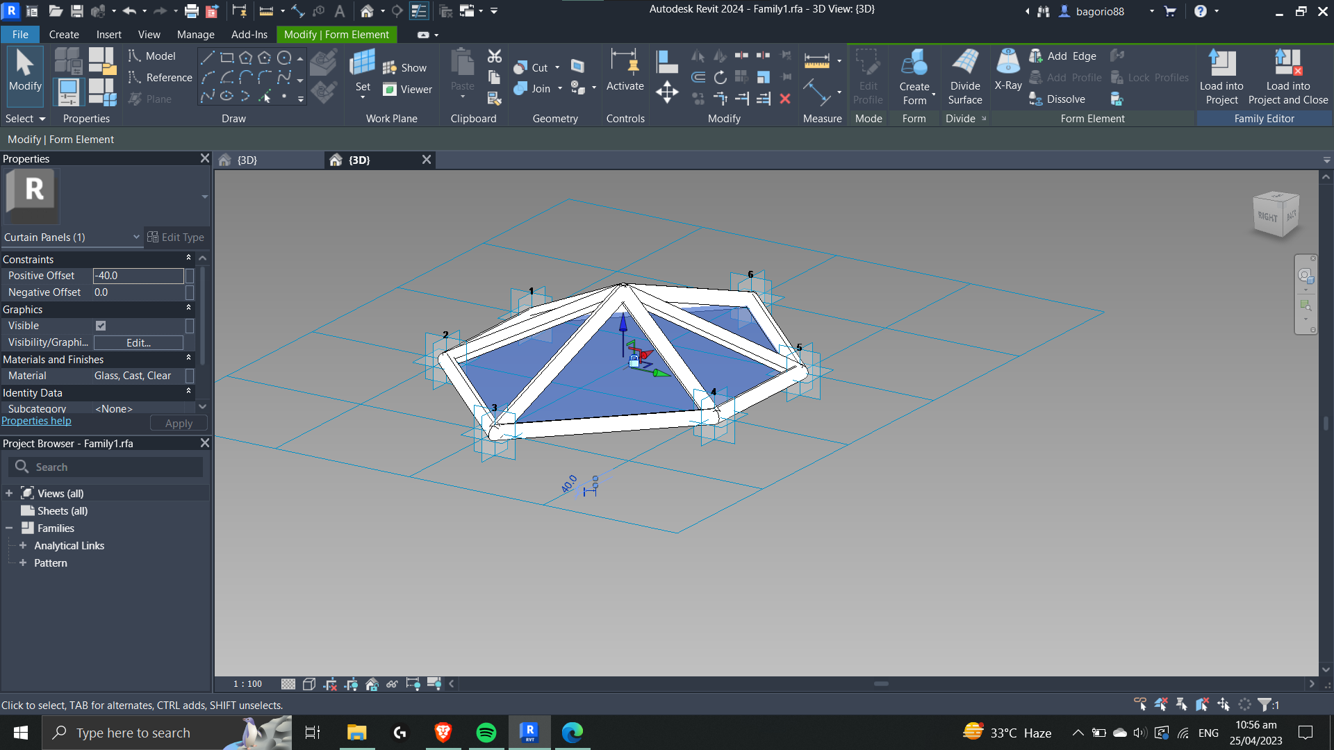 Different colors of glass in Conceptual Mass - Autodesk Community