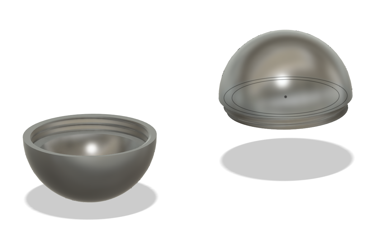 Solved: Assemble to half spheres with threads - Autodesk Community