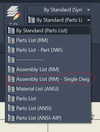 Parts List Style missing from Format dropdown. - Autodesk Community
