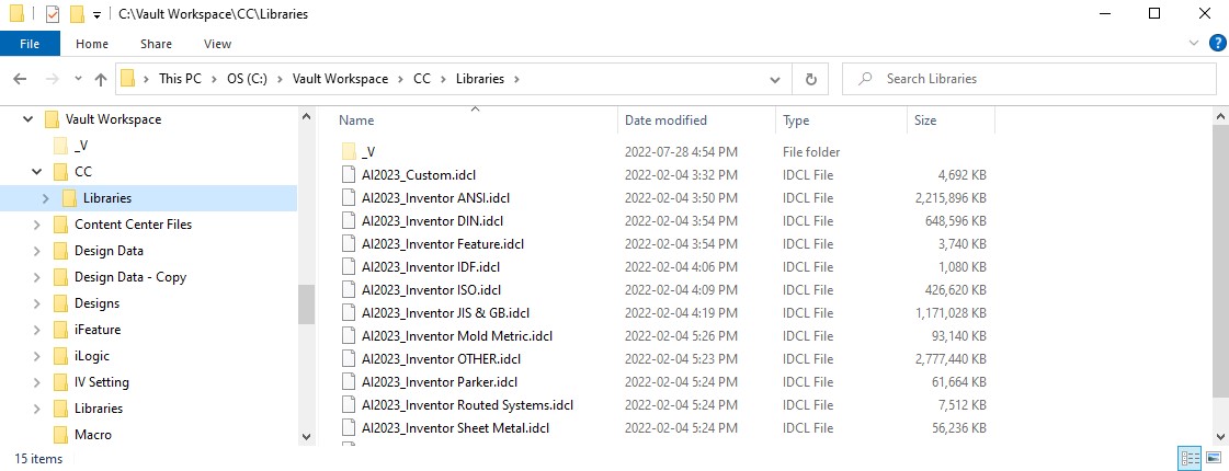 Solved: Custom Content Center Folders/Parts Migrate to New Machine - Autodesk Community