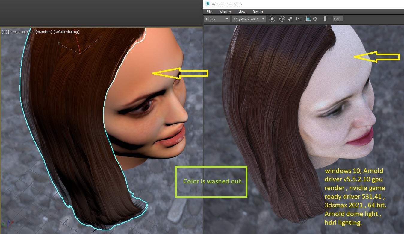 washed out GPU render 3dsmax 2021. - Autodesk Community