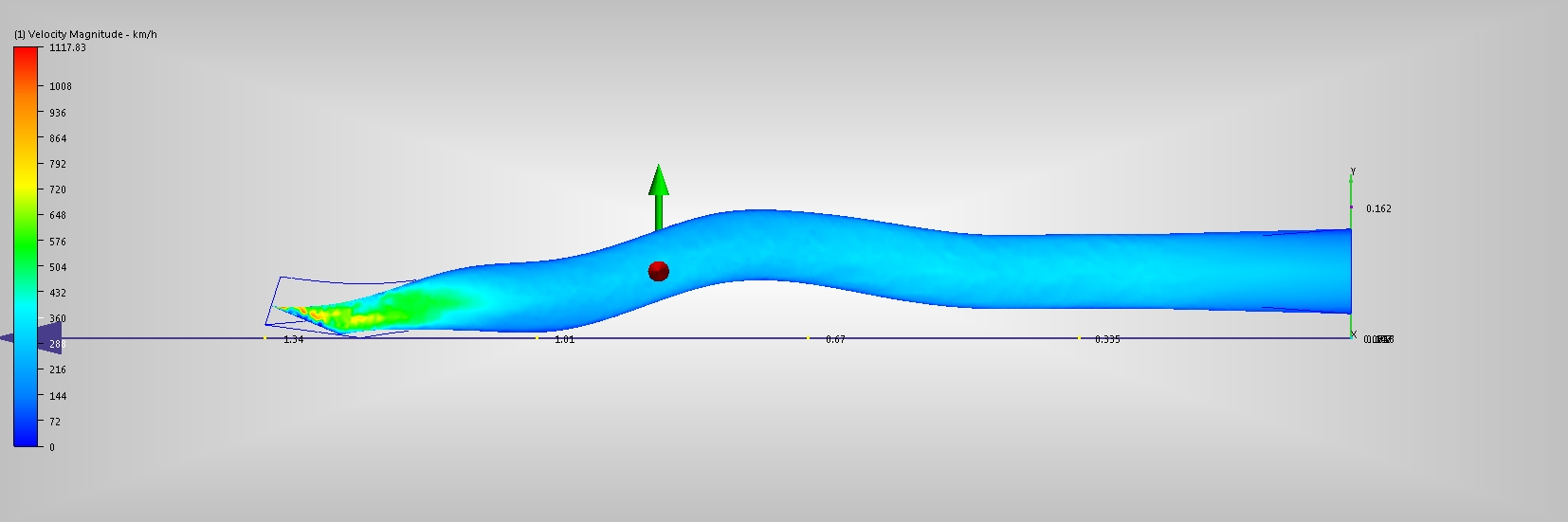 Simulating high velocity airflow through a curved tube - Autodesk Community