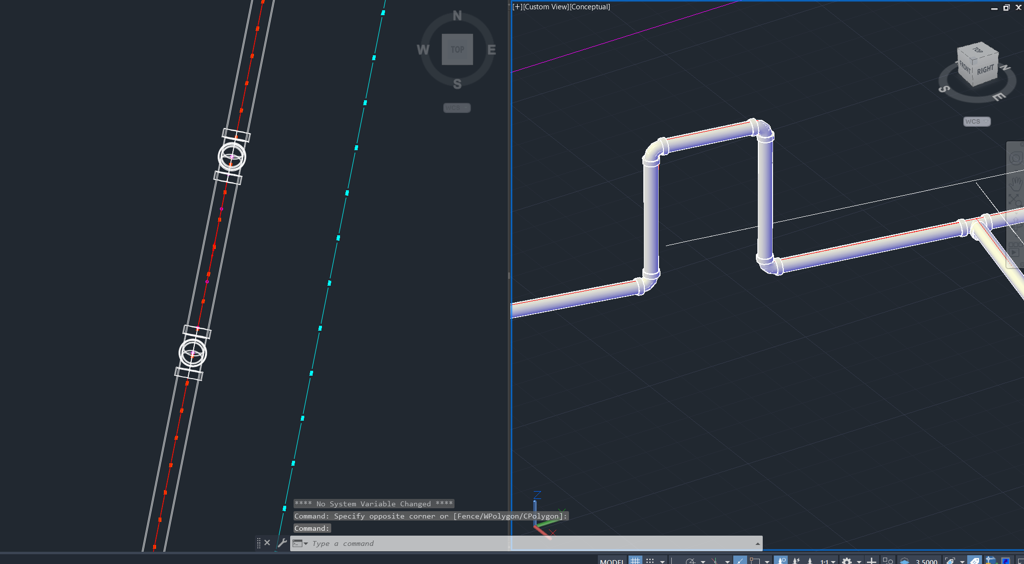 Solved: How do you show a pressure network with vertical run in a ...