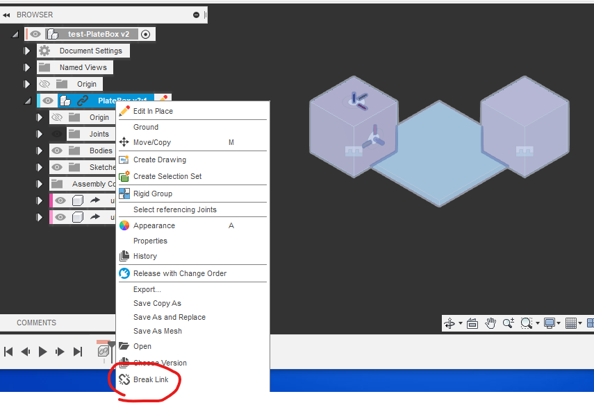 External Component - Break Link: Leads to broken joints - Autodesk Community