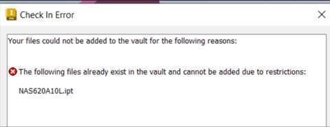 Solved: Vault error CC files already exist - Autodesk Community