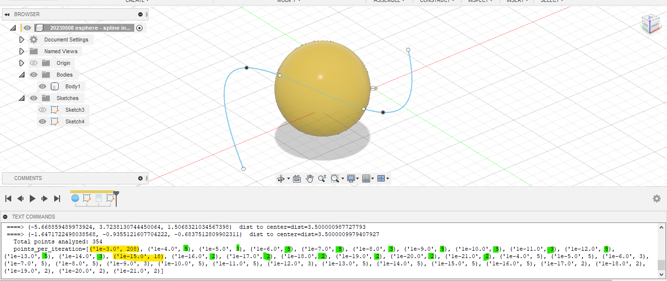 Solved: the intersection of a sketch curve and a sphere surface - Autodesk Community