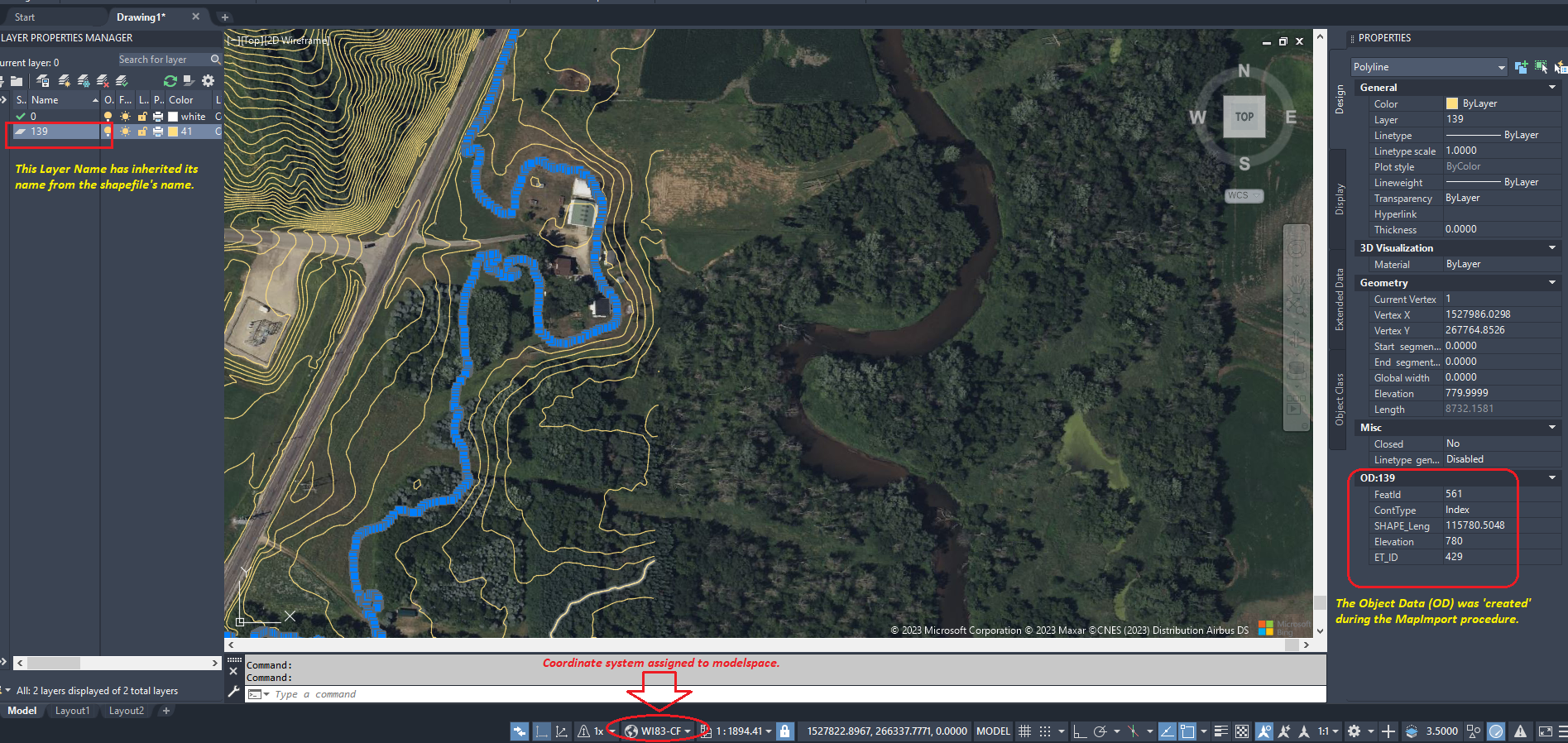 Solved: Issue importing contour shape file to correct location / coordinate system - Autodesk ...
