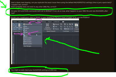Solved: Multileaders with non-coplaner lines - Autodesk Community