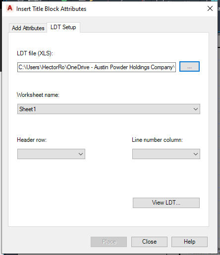 Solved: LDT xls not reloaded - Autodesk Community