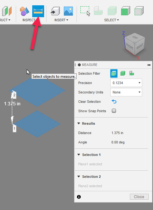 Solved: After using Offset Plane, how can I confirm the distance from a sketch to the reference ...