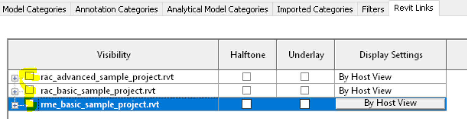 Turn Off RVT Links in Visibility Graphic Overrides tab - Autodesk Community