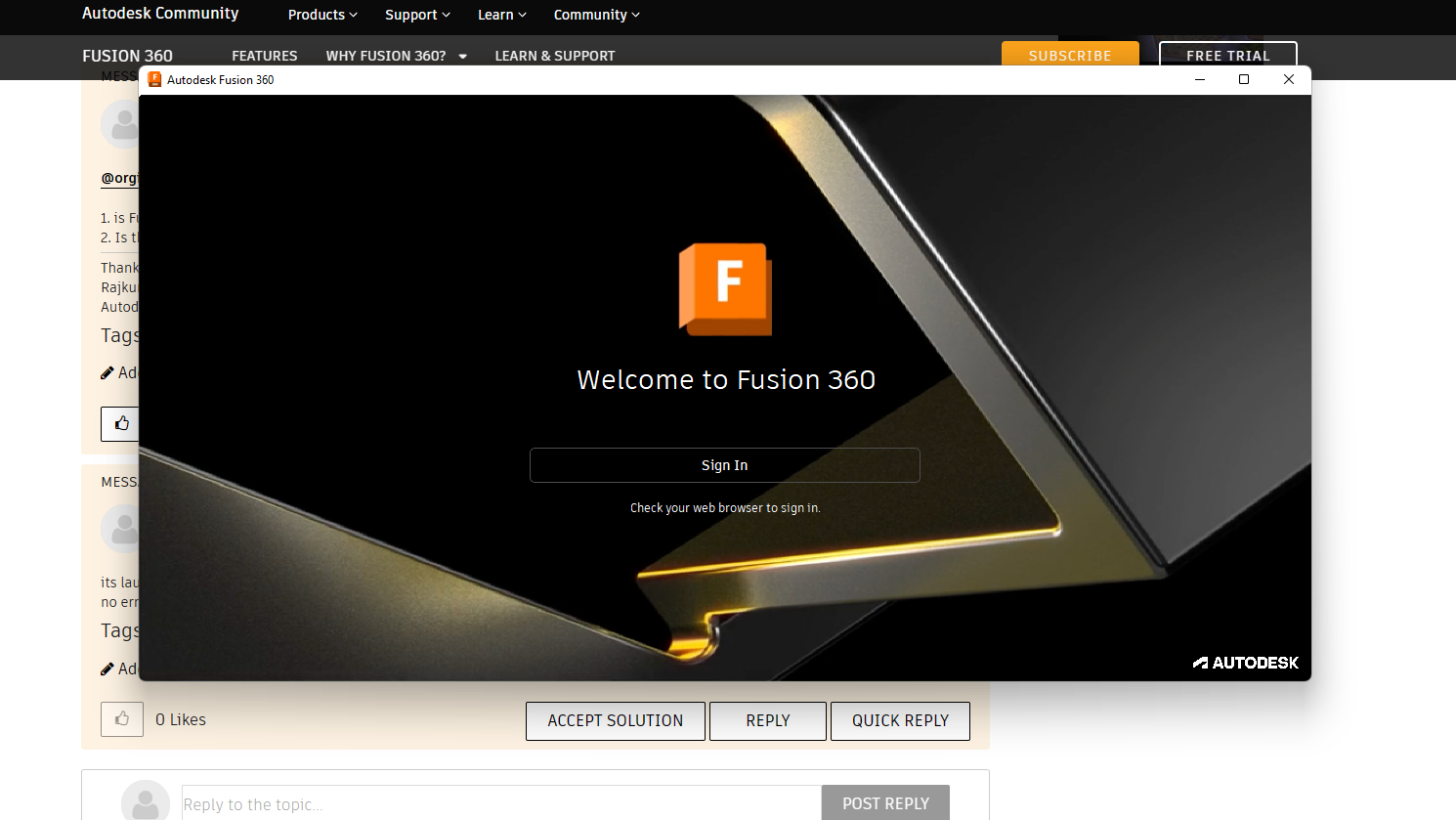 sign in window not opening - Autodesk Community