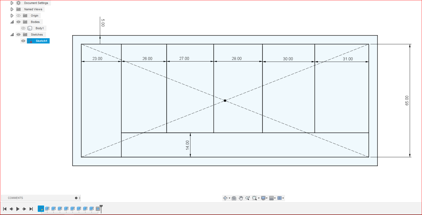 Solved: Rectangles within a rectangle - with even spacing to both ends ...