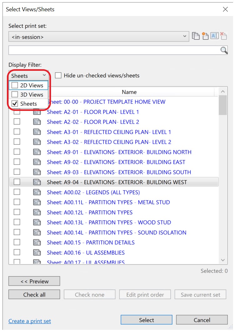 How to customise the page print order in Revit 2024