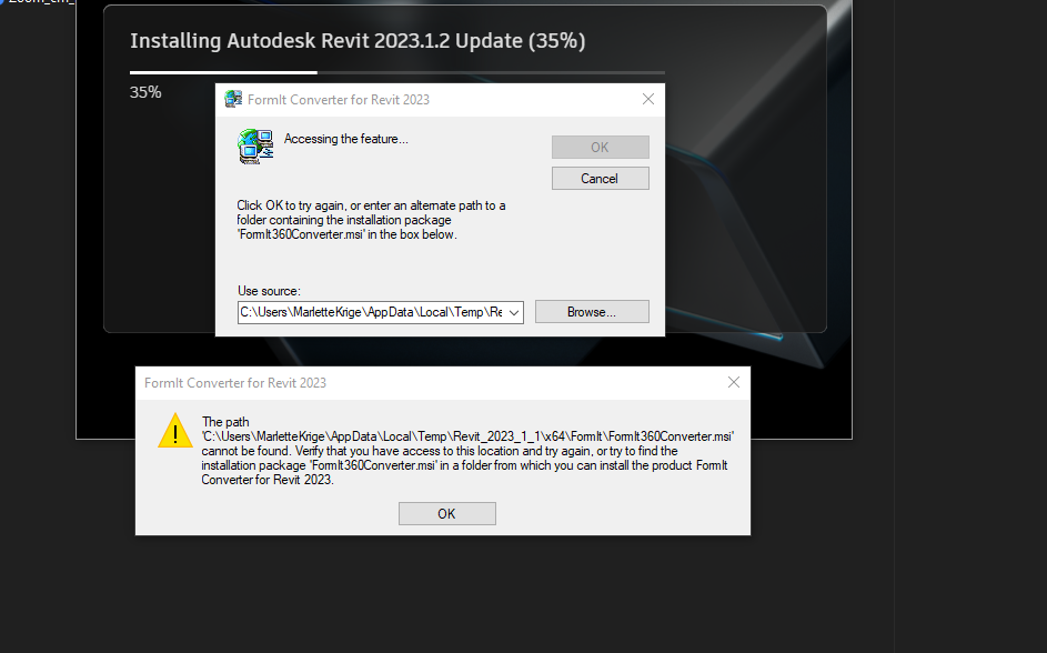 failed to initialize the add-in "import axm" because the assembly "c:program files\autodesk ...