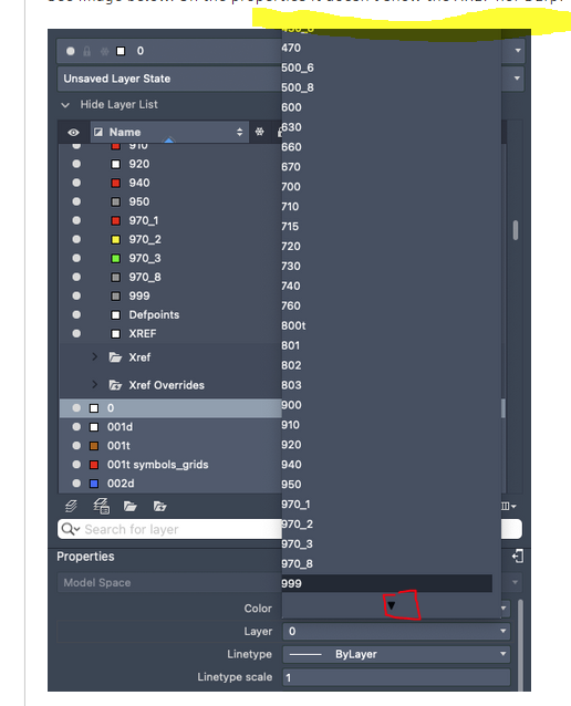 Layer not showing in the properties window - Autodesk Community