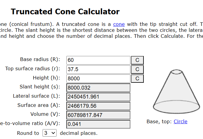 Truncated cone surface area - Autodesk Community