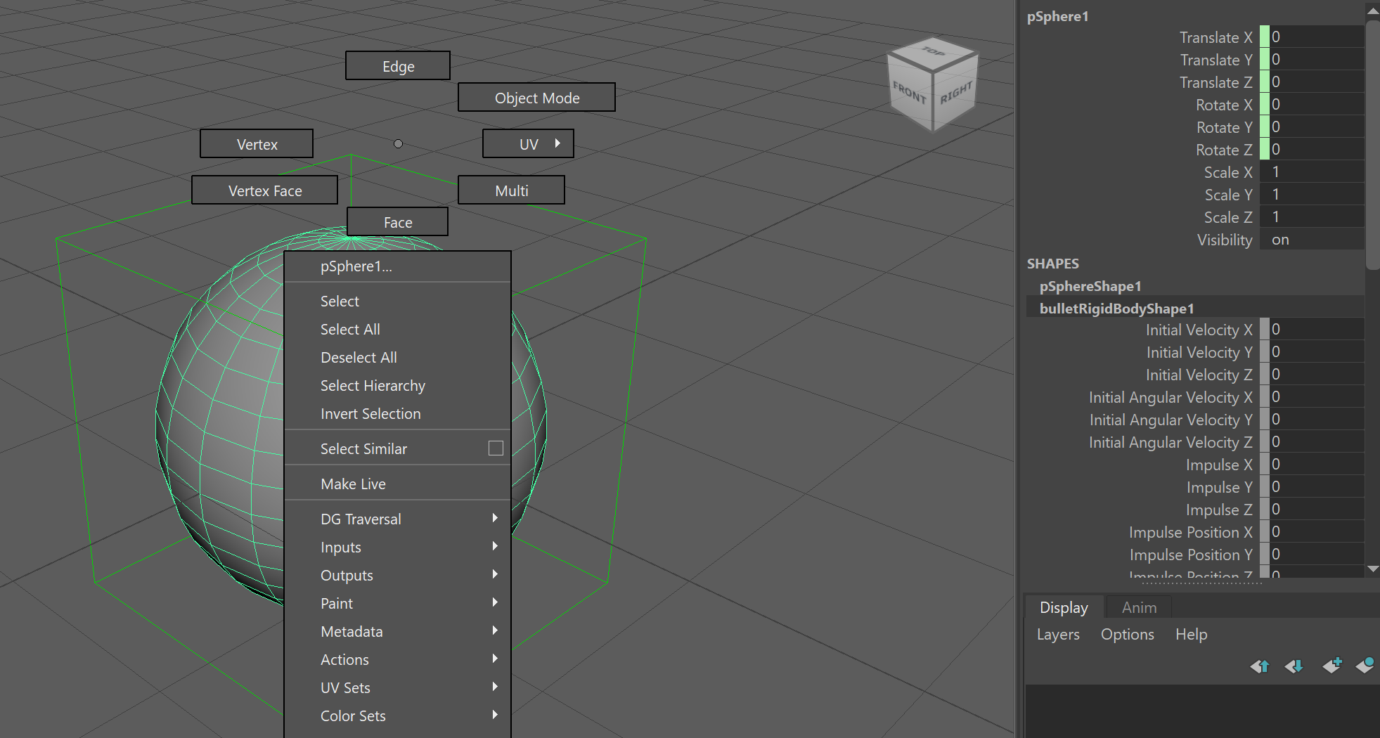 Maya2022/23,bug, 旧版刚体(和其他组件互动良好)质心无法移动, 并且偏离几何体中心. bullet被动刚体右键点击时崩溃 - Autodesk Community