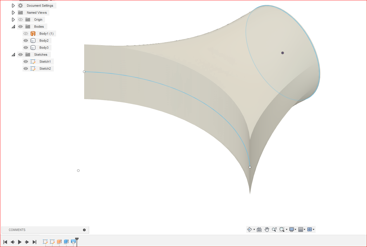 Solved: How to get a curved profile for loft between flat and curved profile - Autodesk Community