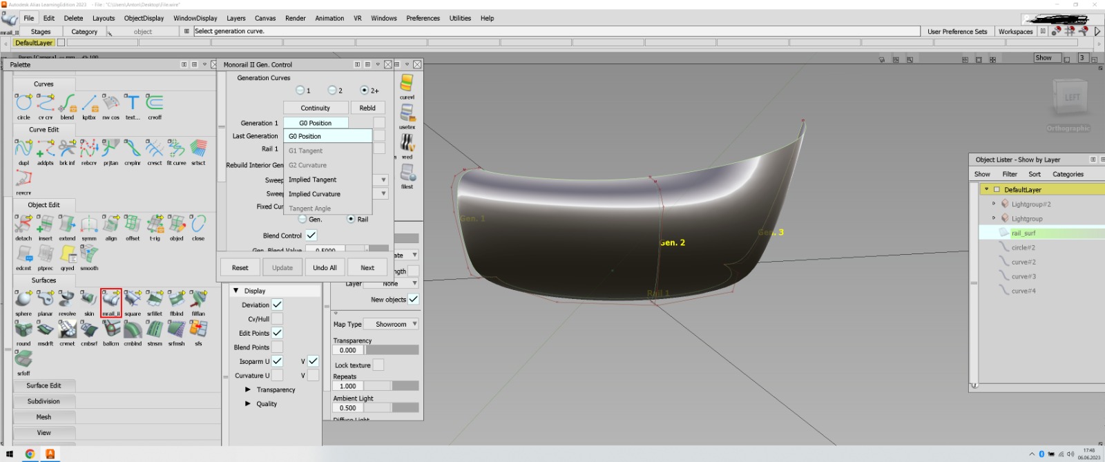 Solved: G1 and G2 continuity grayed out in the monorail tool - Autodesk Community