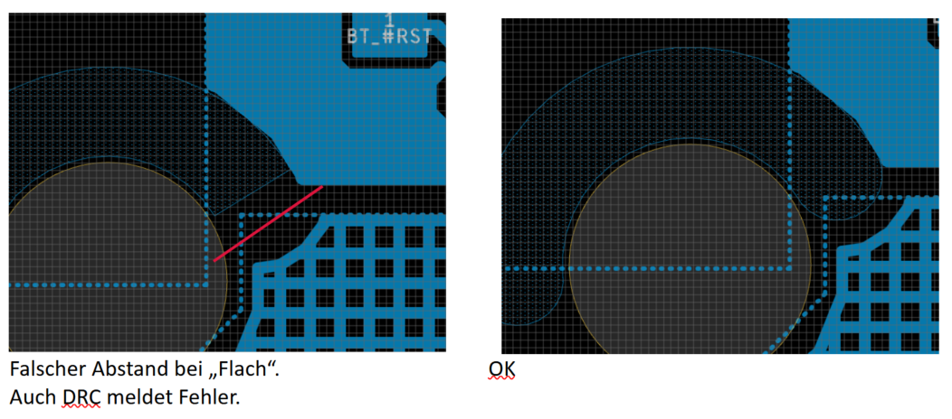 BUG DRC: Incorrect calculation and error message when cap flat "Kappe flach" is activated ...