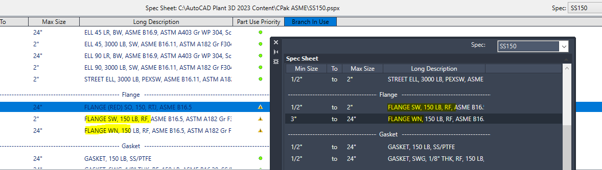 Solved: Cannot Change the out-of-the-box specs Plant 3D - Autodesk Community