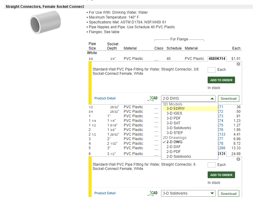 Solved: Library of PVC fittings - Autodesk Community