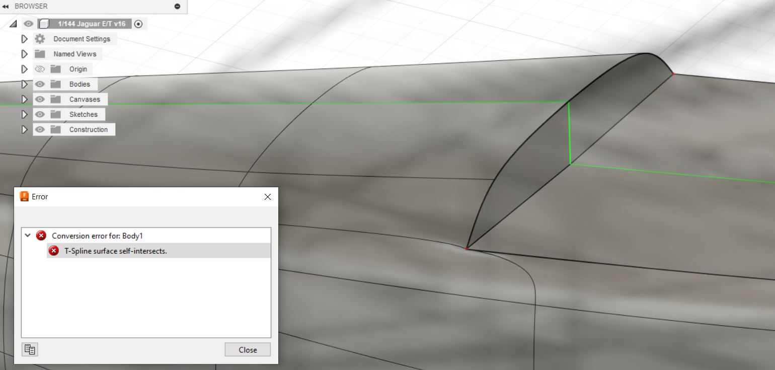 Fighter jet nose section - Autodesk Community